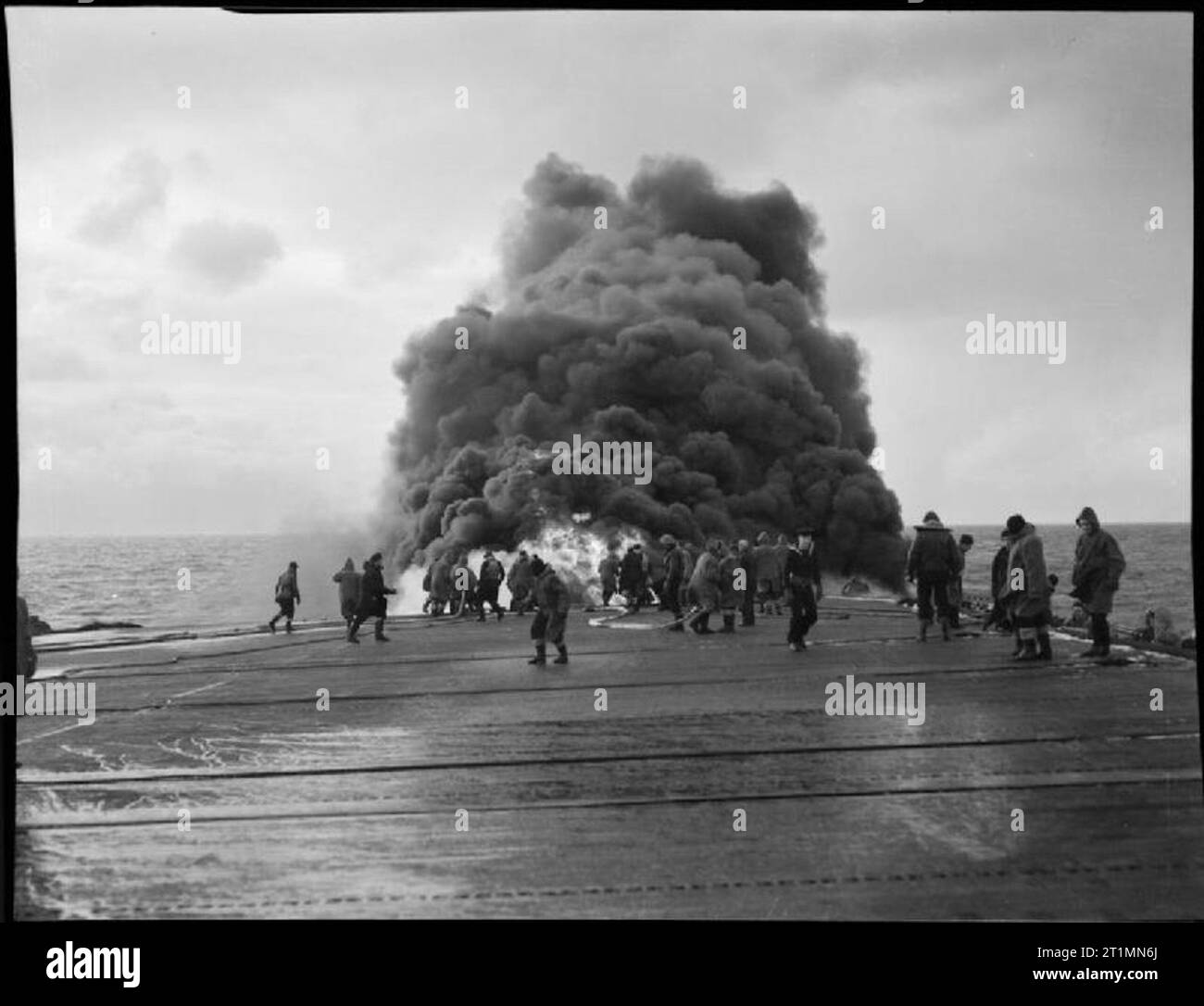 The Royal Navy during the Second World War Black smoke rises as the ...