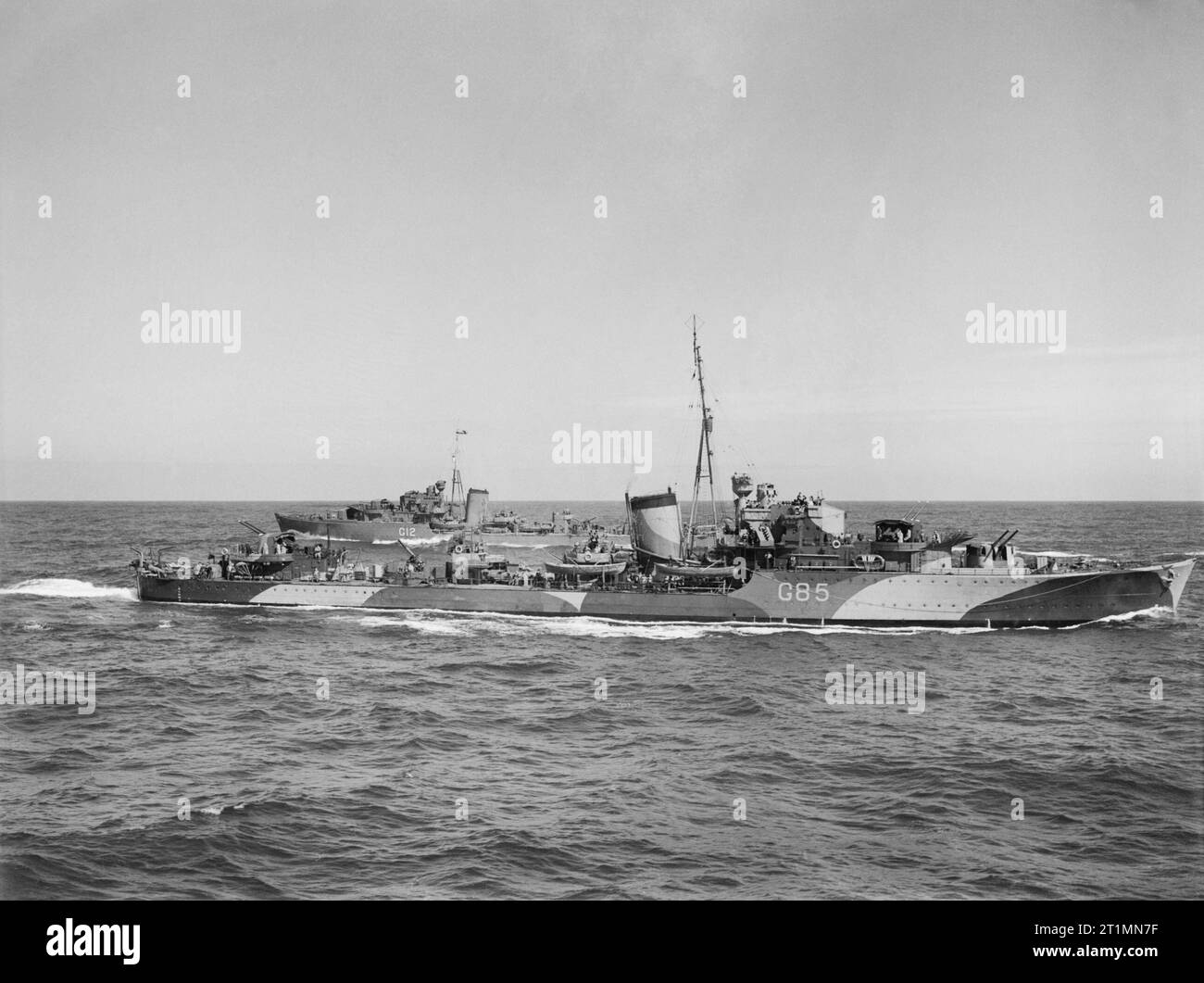 The Royal Navy during the Second World War Two British destroyers ...