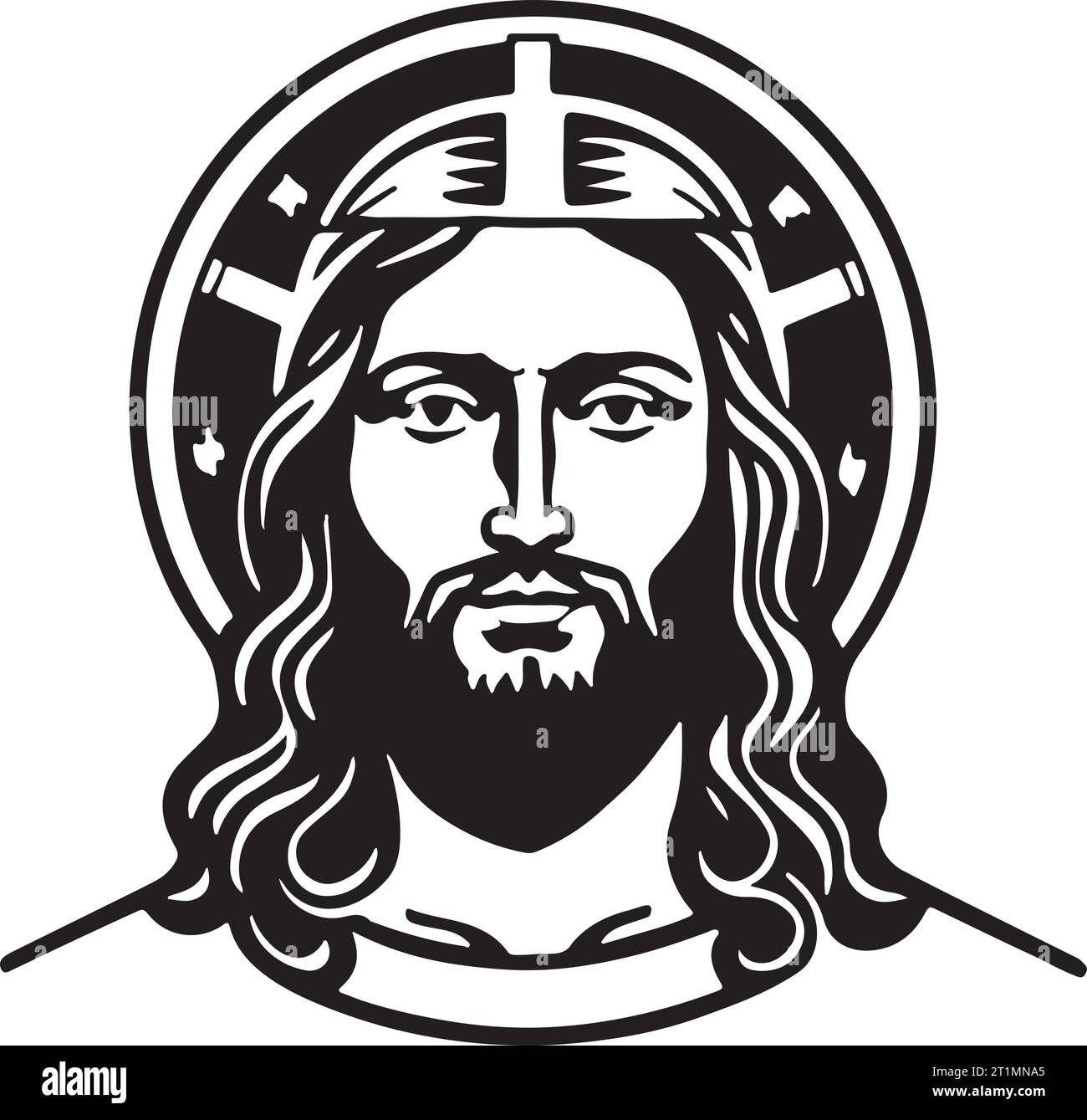 Fantastical lovely Holy Christ emblem vector art Stock Vector Image ...