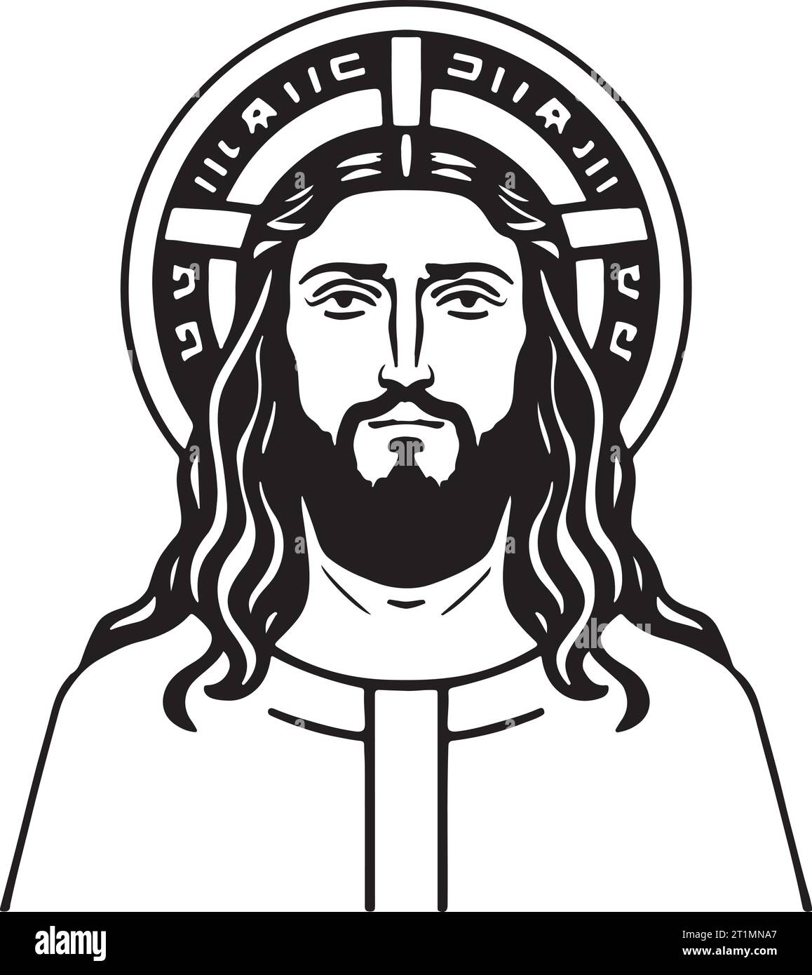 Great lovely Holy Christ emblem vector art Stock Vector Image & Art - Alamy