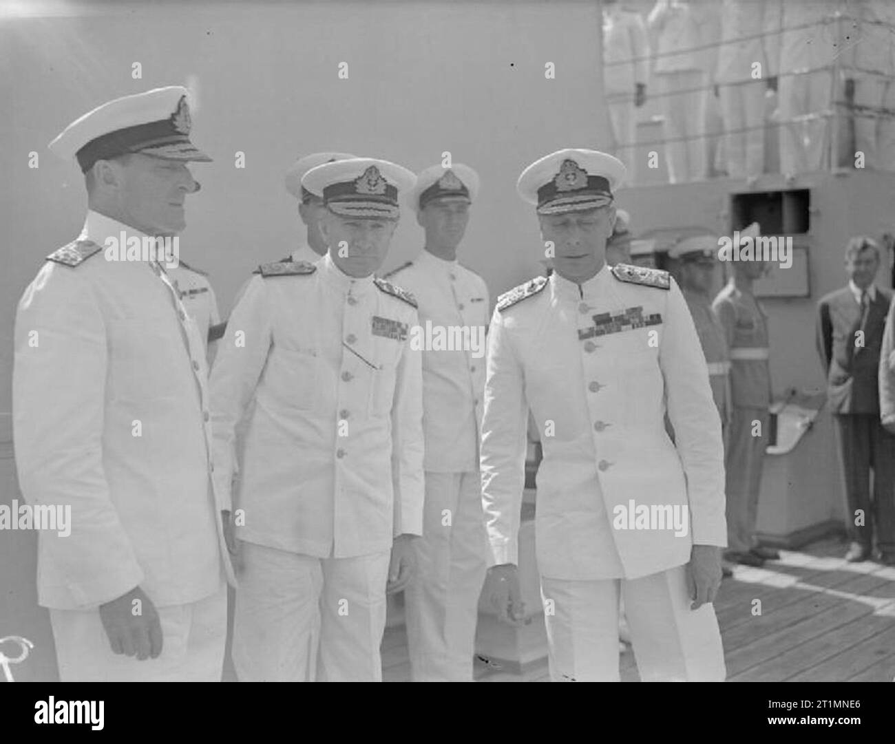 The Royal Navy during the Second World War HM King George VI with ...