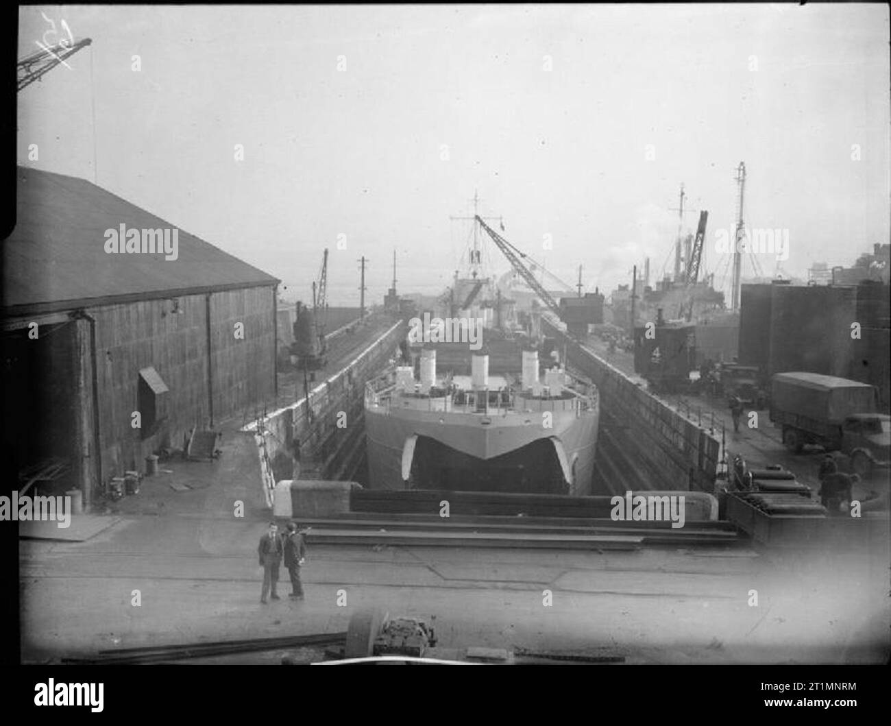 The Royal Navy during the Second World War A landing ship tank in the ...