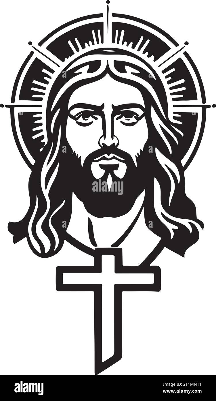 Incredible lovely Holy Christ emblem vector art Stock Vector Image ...