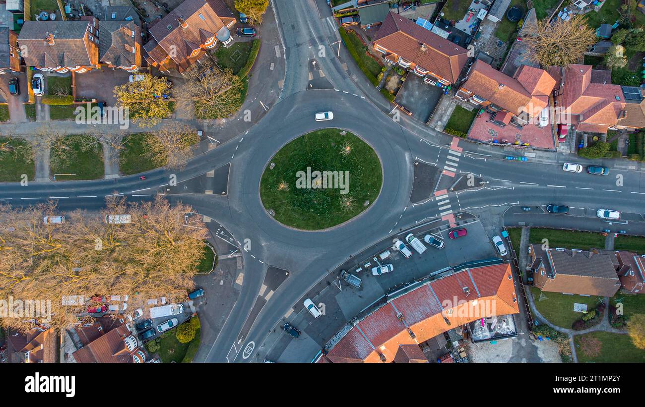 Aerial traffic roundabout england hi-res stock photography and images ...
