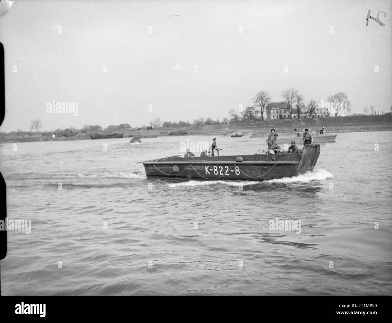 The Royal Navy during the Second World War Landing craft on the Rhine ...