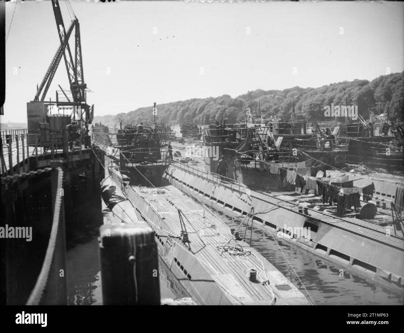 The Royal Navy during the Second World War U-boat crews washing hanging ...