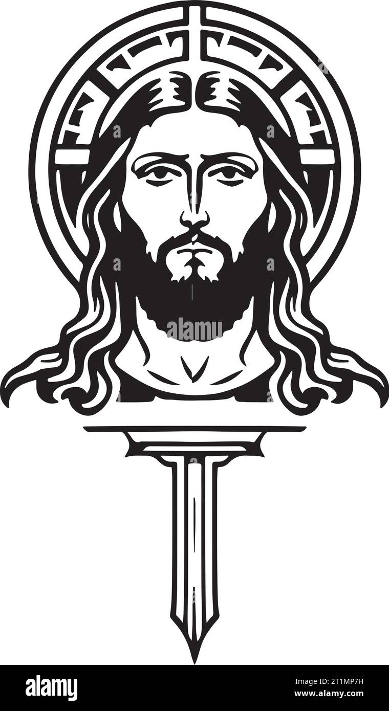 Super lovely Holy Christ emblem vector art Stock Vector Image & Art - Alamy