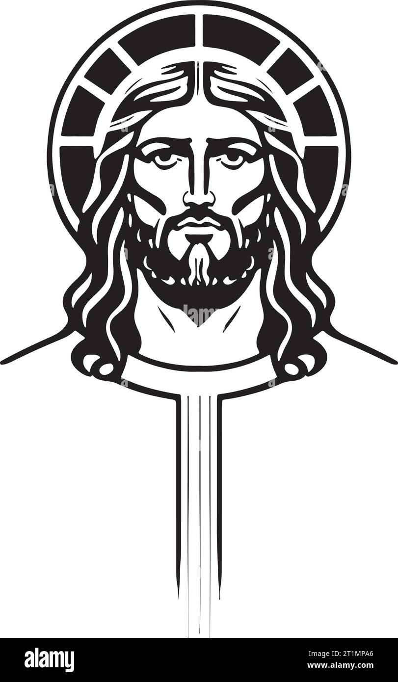 Gorgeous lovely Holy Christ emblem vector art Stock Vector Image & Art ...