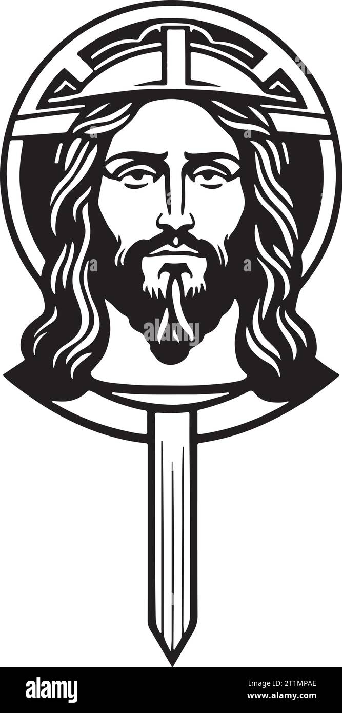 Extraordinary lovely Holy Christ emblem vector art Stock Vector Image ...