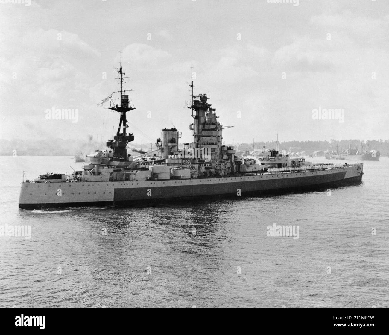 The Royal Navy during the Second World War HMS NELSON showing her crew ...