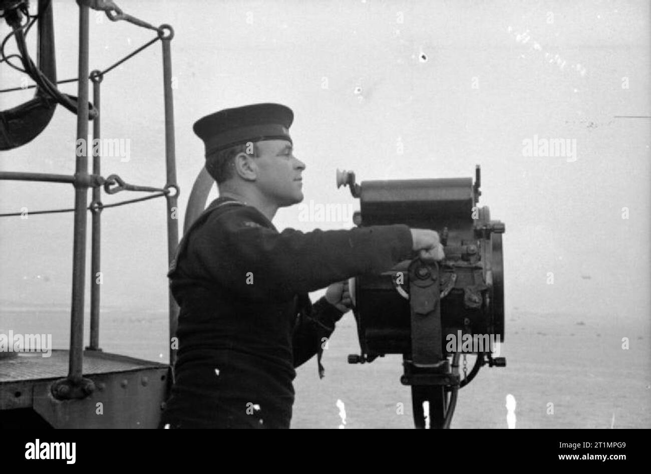 The Royal Navy during the Second World War A signalman using a ...