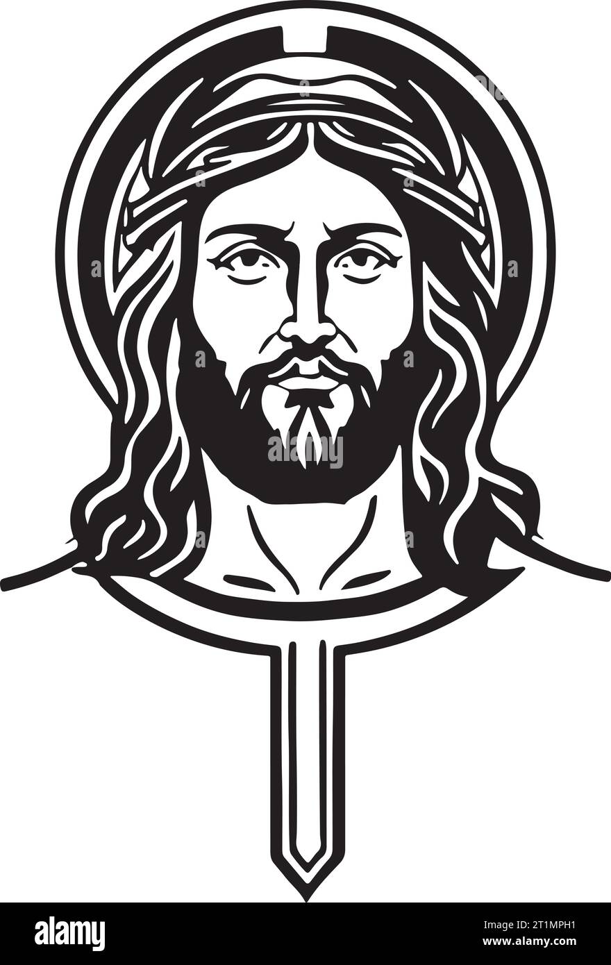 Beautiful lovely Holy Christ emblem vector art Stock Vector Image & Art ...
