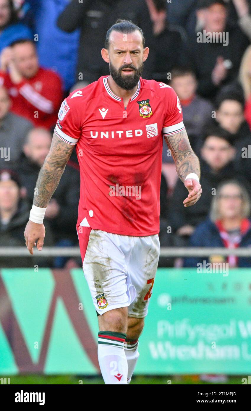 Wrexham, UK. 14th Oct, 2023. Steven Fletcher 26# of Wrexham Association ...