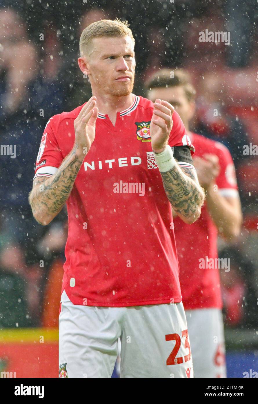 Wrexham, UK. 14th Oct, 2023. James McClean 23# of Wrexham Association ...