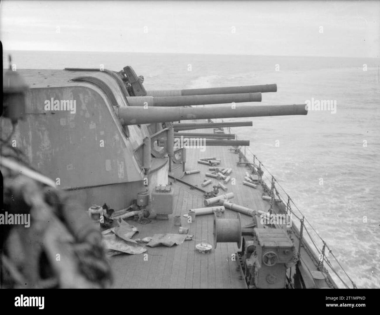 The Royal Navy during the Second World War Empty shell cases around the ...