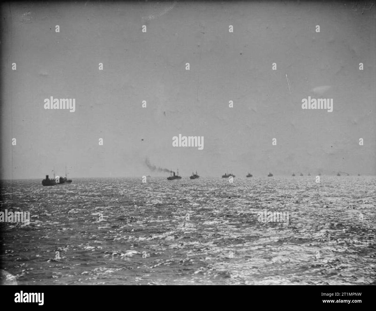 The Royal Navy during the Second World War Meeting a convoy at sea ...