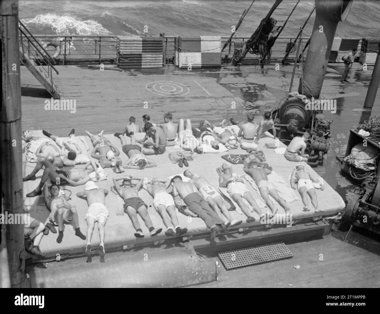 The Royal Navy during the Second World War Sailors sunbathing on the ...