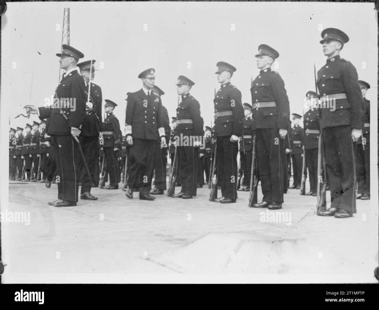 The Royal Navy during the Second World War HM King George VI inspecting ...