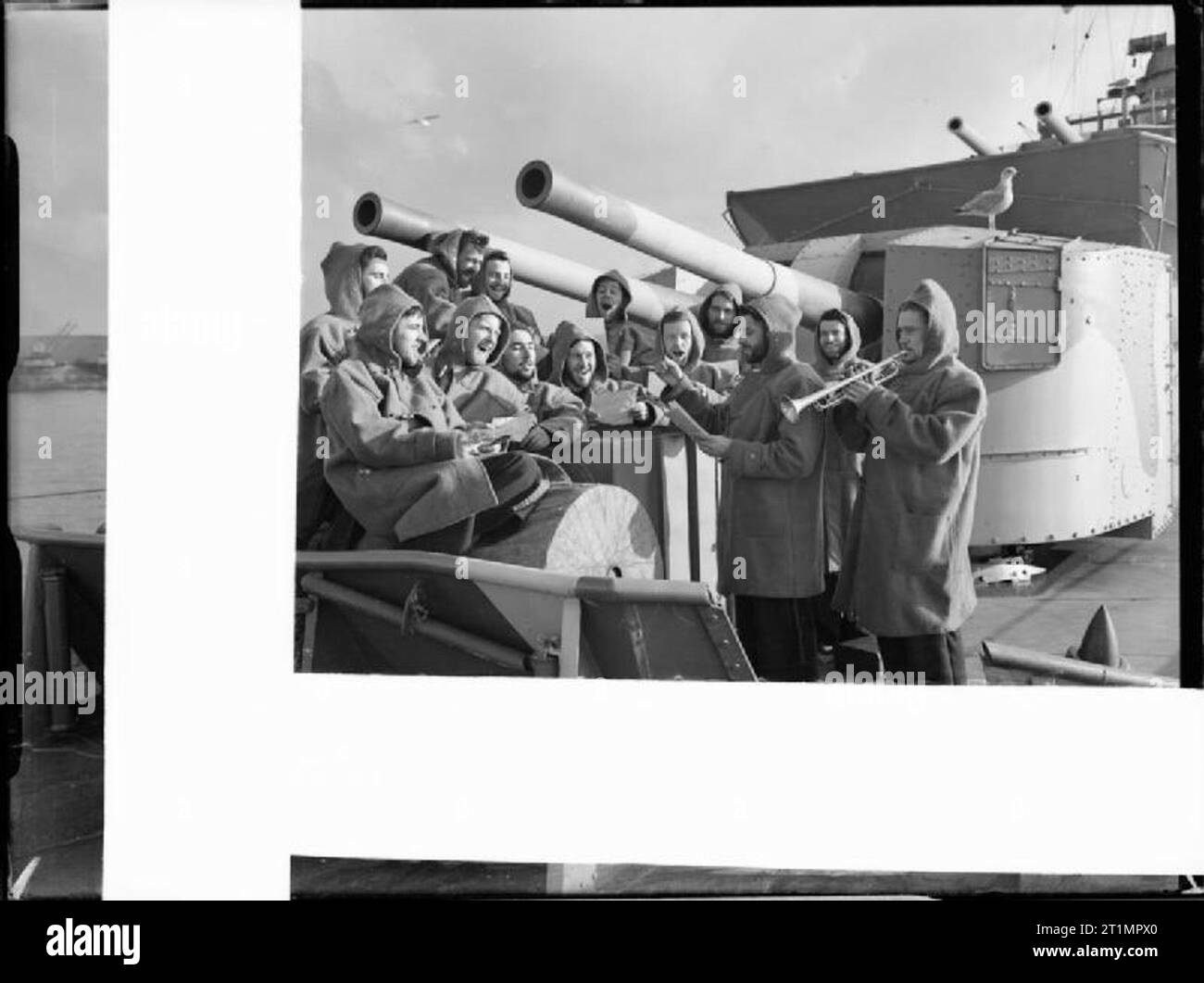 The Royal Navy during the Second World War A party of carol singers ...