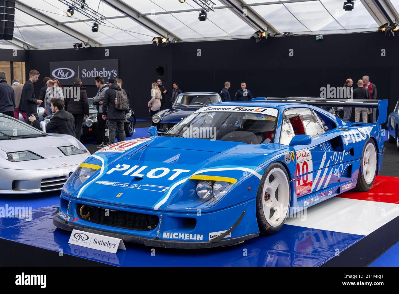 Paris, France - RM Sotheby's Paris 2019. Focus on a blue 1987 Ferrari ...