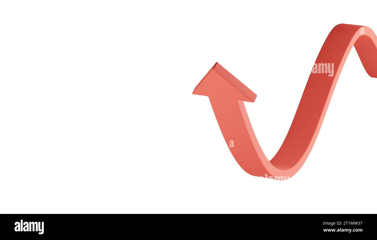 3D realistic arrow up. Three red arrows Stock Photo - Alamy