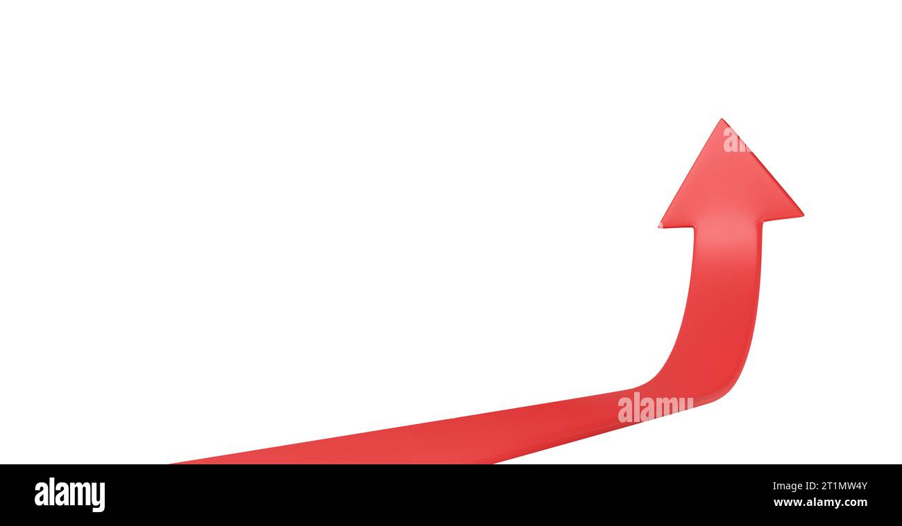 3D realistic arrow up. Three red arrows Stock Photo - Alamy