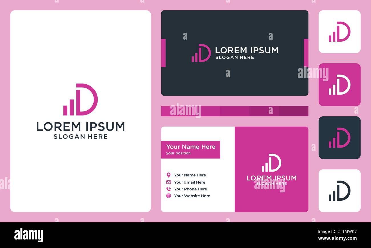 Initial letter monogram logo design template with growth graphic vector ...