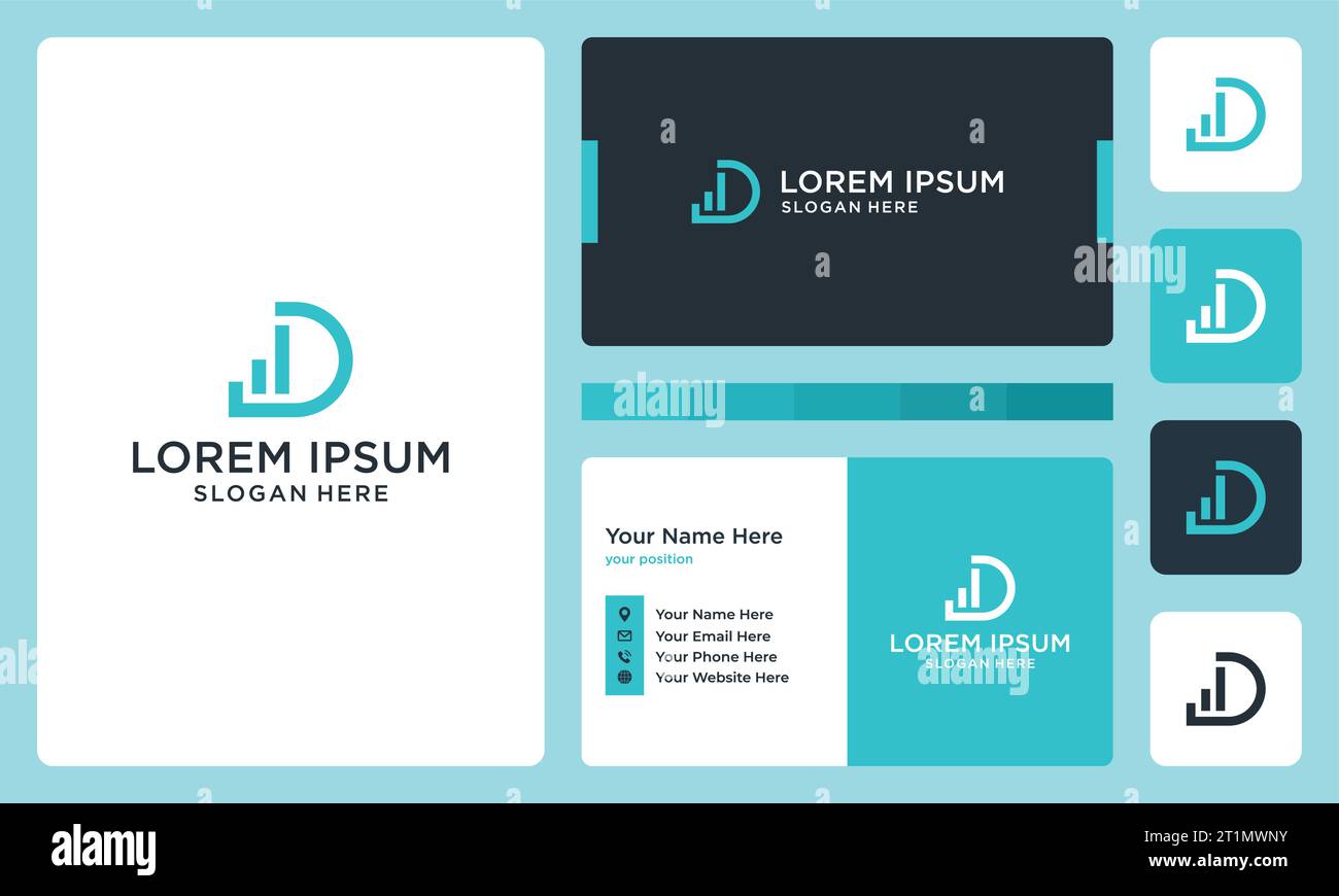 Initial letter monogram logo design template with growth graphic vector ...