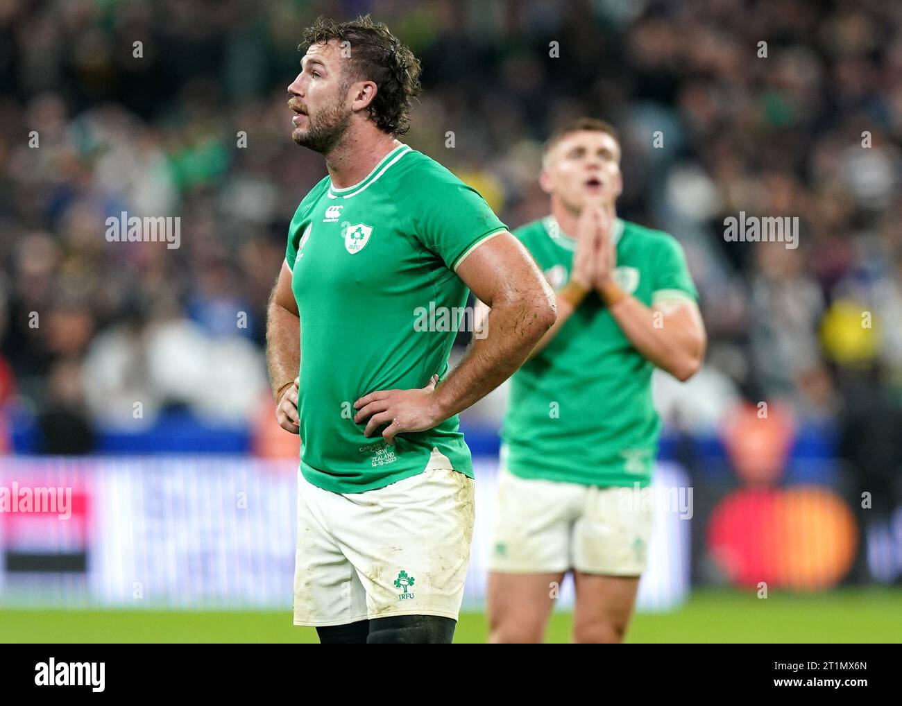 Ireland's Caelan Doris looks on after the final whistle in the Rugby ...