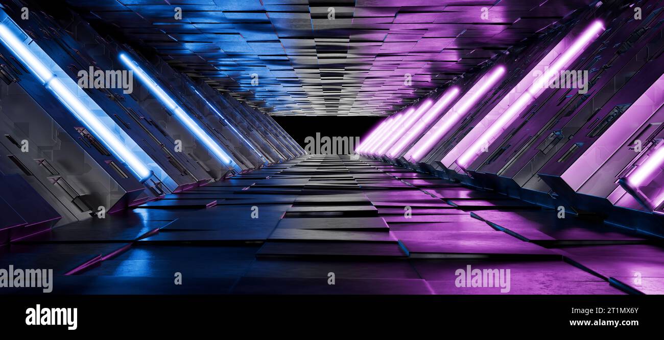 Technology background. Tunnel. Corridor for your product. Hangar ...