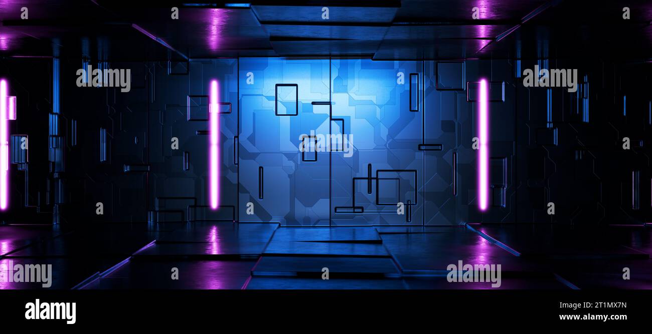 Tunnel. Corridor for your product. Hangar. Garage. Metal. Showroom ...