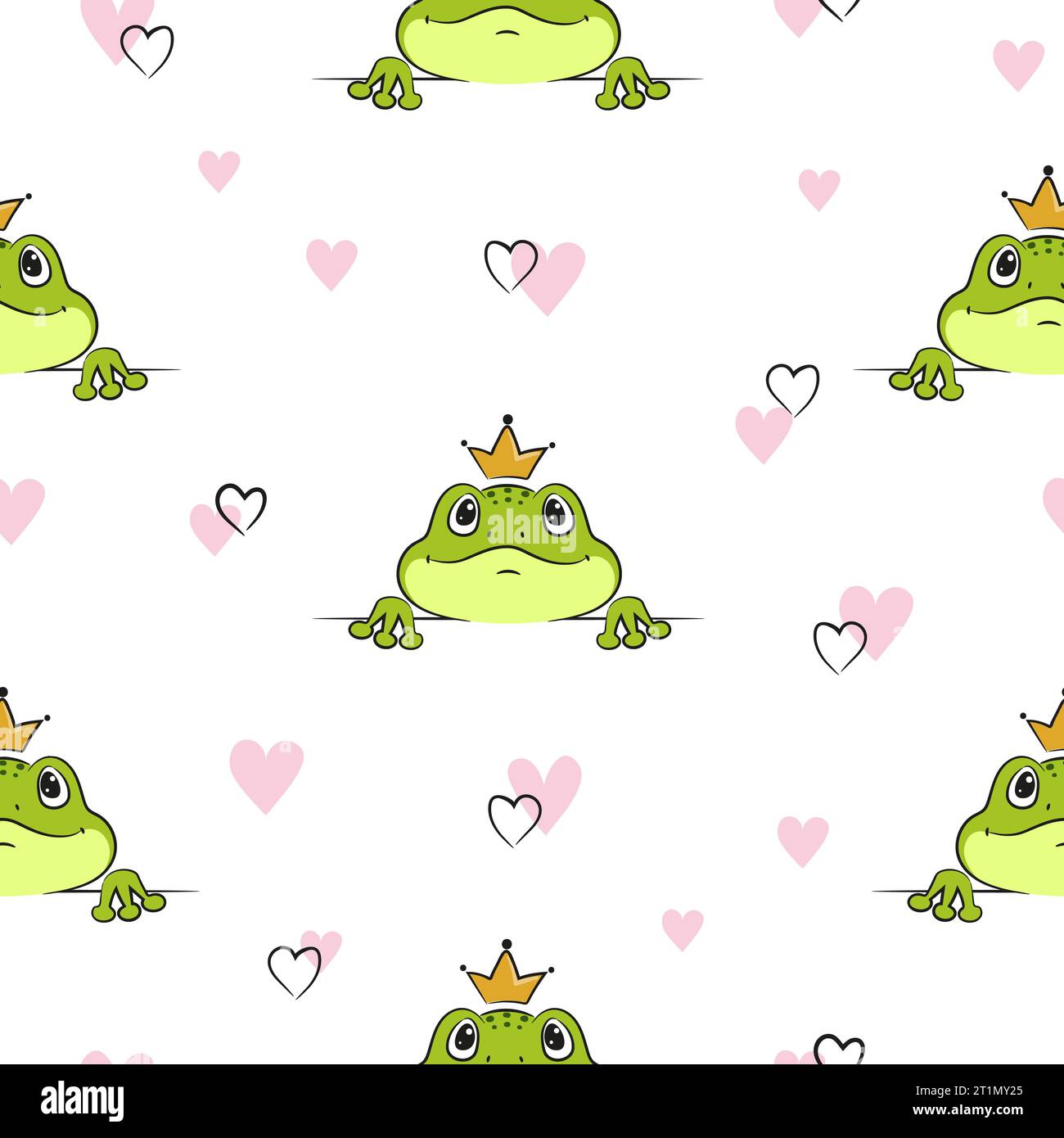 Seamless cartoon frog pattern hi-res stock photography and images - Alamy