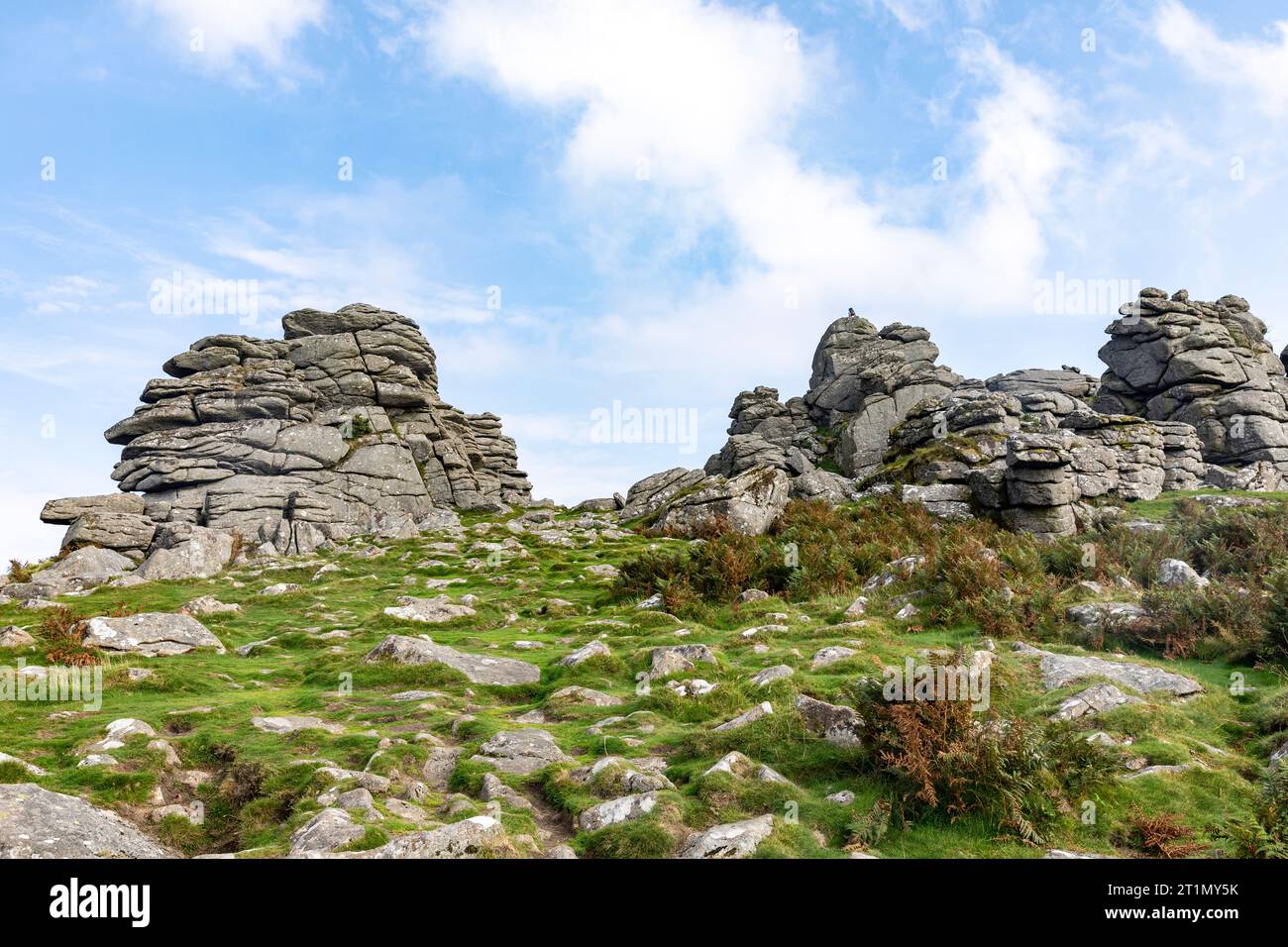 Hound Tor Dartmoor National Park in Devon, rock granite formation ...