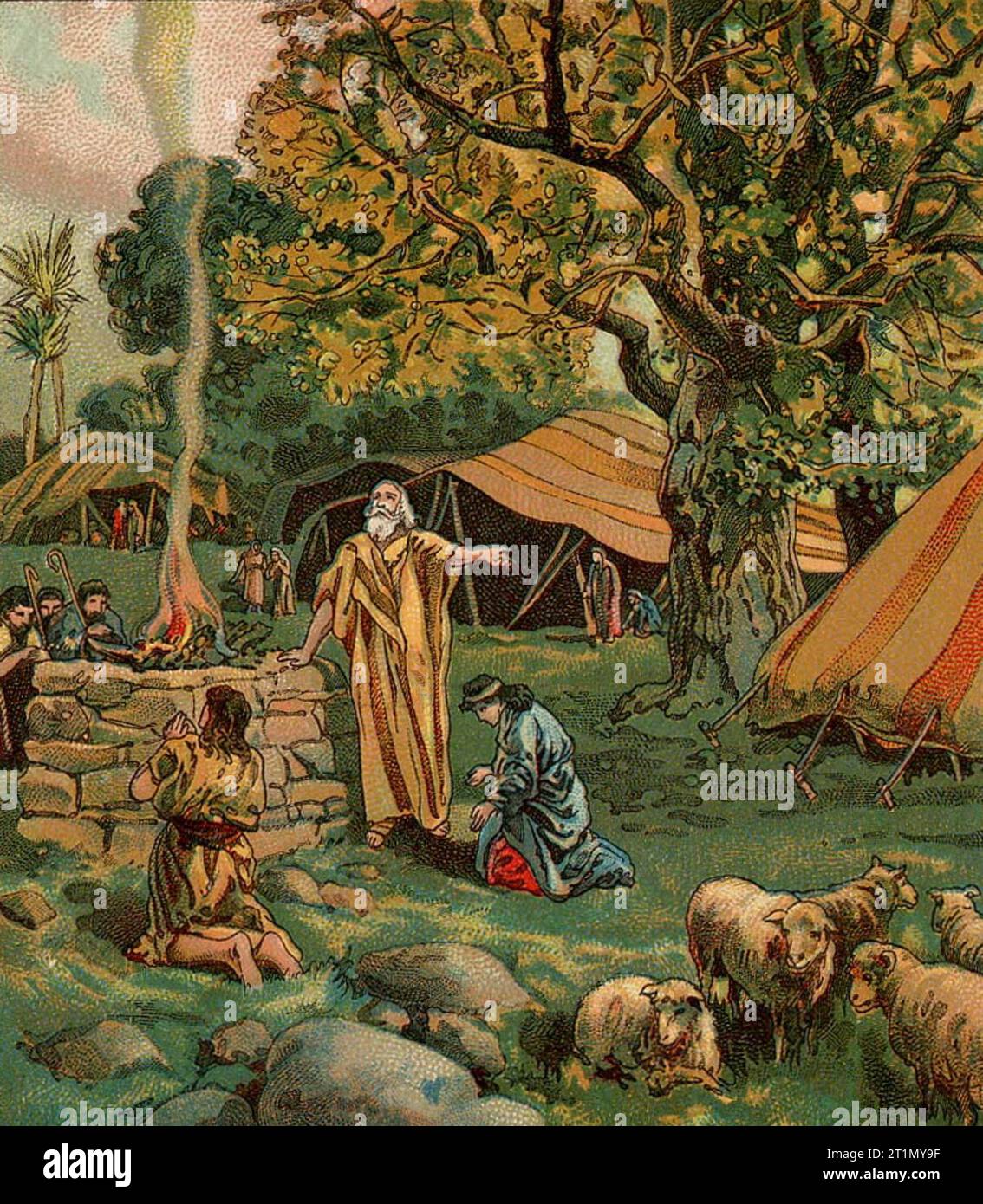 Abram Called To Be a Blessing (illustration from a Bible card published ...