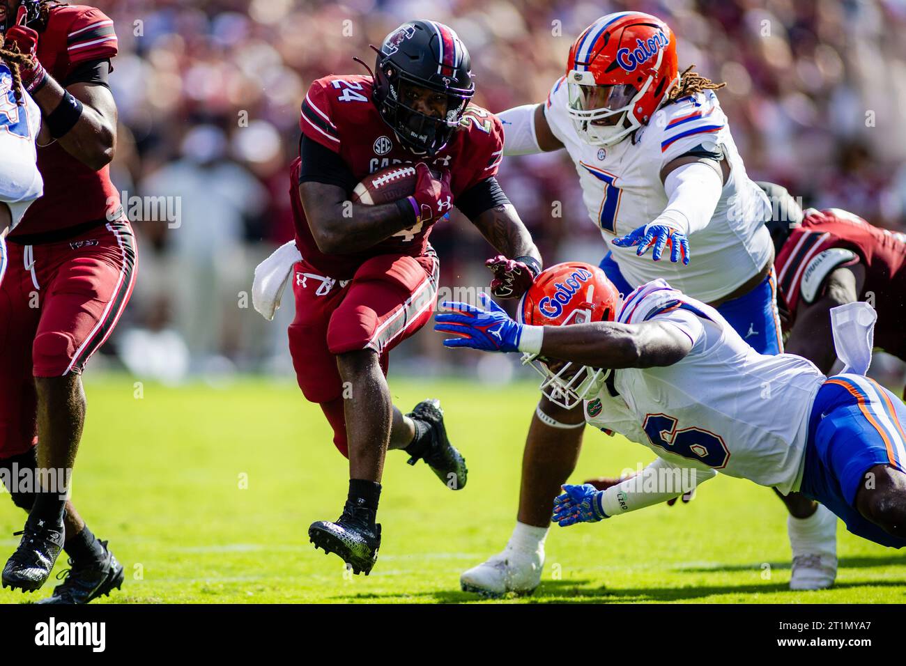 Columbia, SC, USA. 14th Oct, 2023. South Carolina Gamecocks running ...