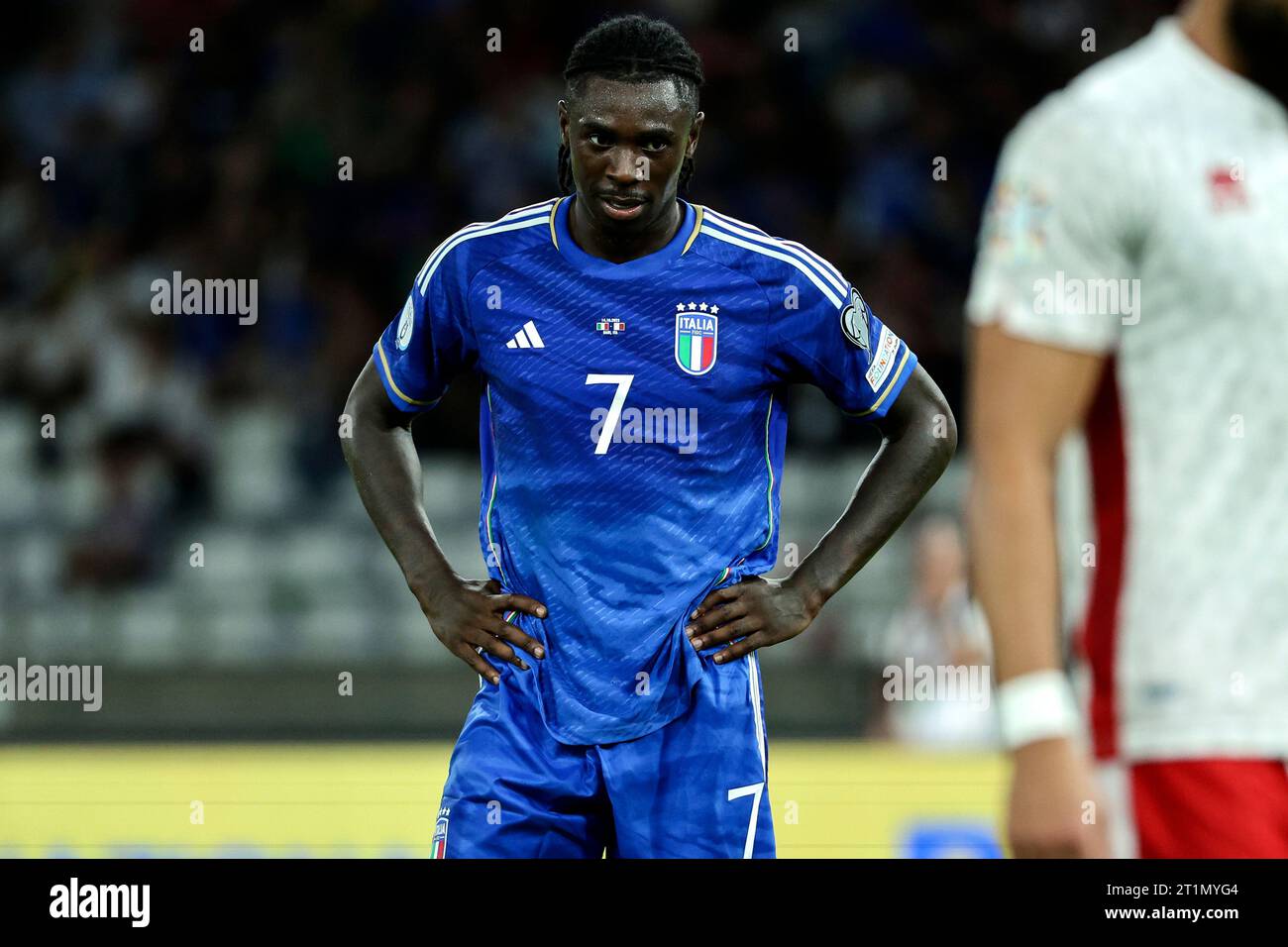 Bari, Italy. 14th Oct, 2023. Moise Kean of Italy looks on during the ...