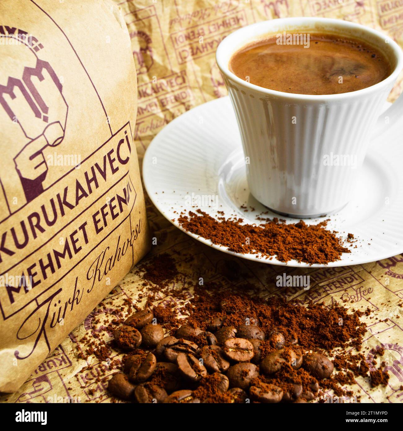 Turkey's best dry coffee merchant, Kurukahveci Mehmet Efendi, packaged ...