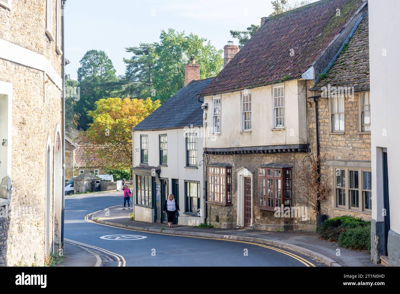Period houses, Patwell Street, Bruton, Somerset, England, United ...