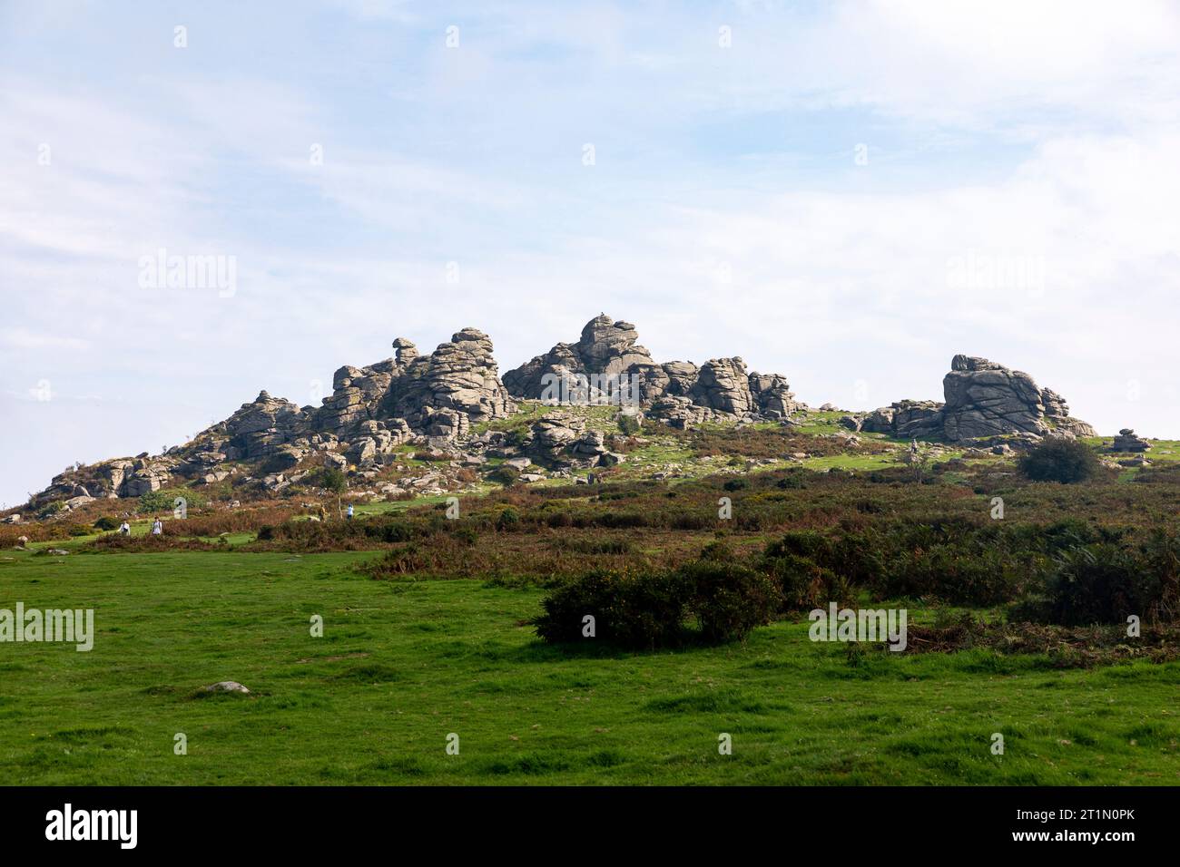Hound Tor Dartmoor National Park in Devon, rock granite formation ...