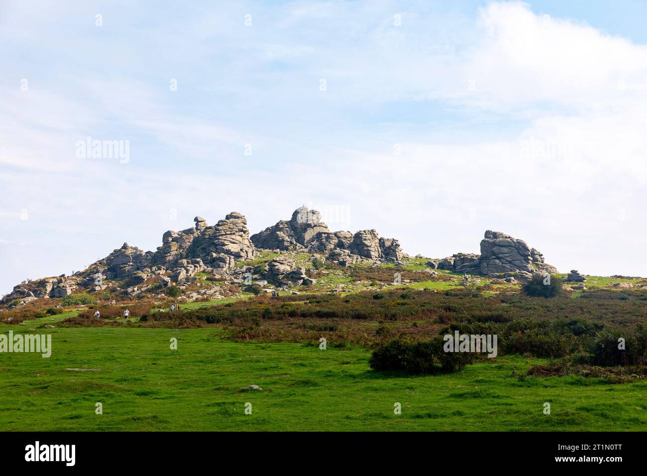 Hound Tor Dartmoor National Park in Devon, rock granite formation ...