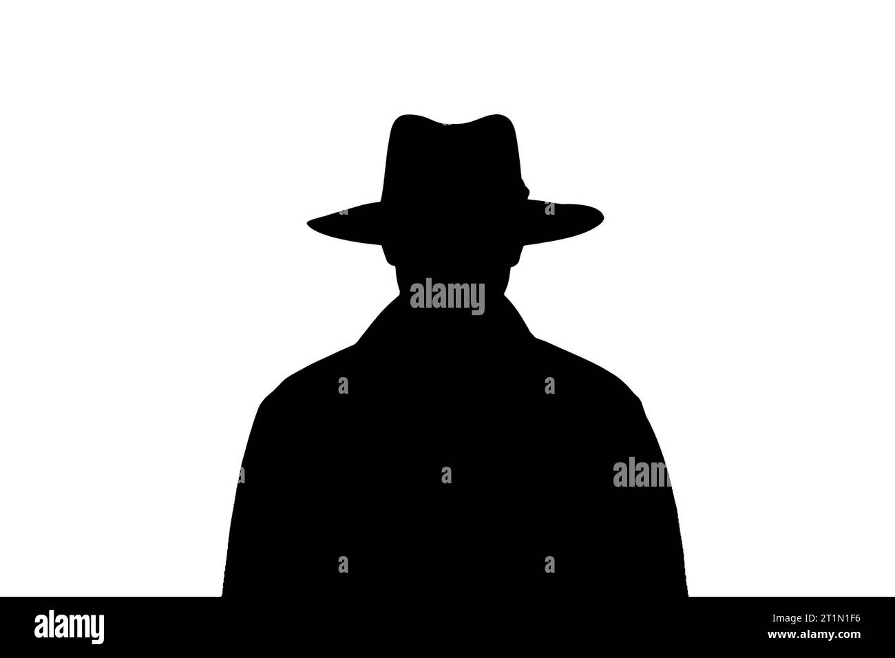 Black silhouette of an unknown person on a white background Stock Photo ...