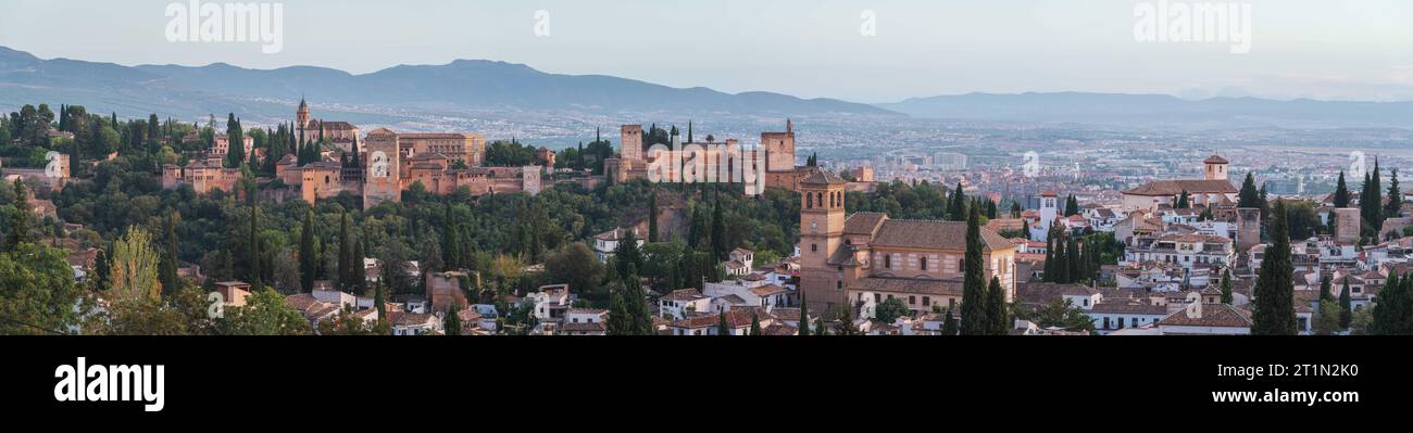 Panoramic view alhambra sunset hi-res stock photography and images - Alamy