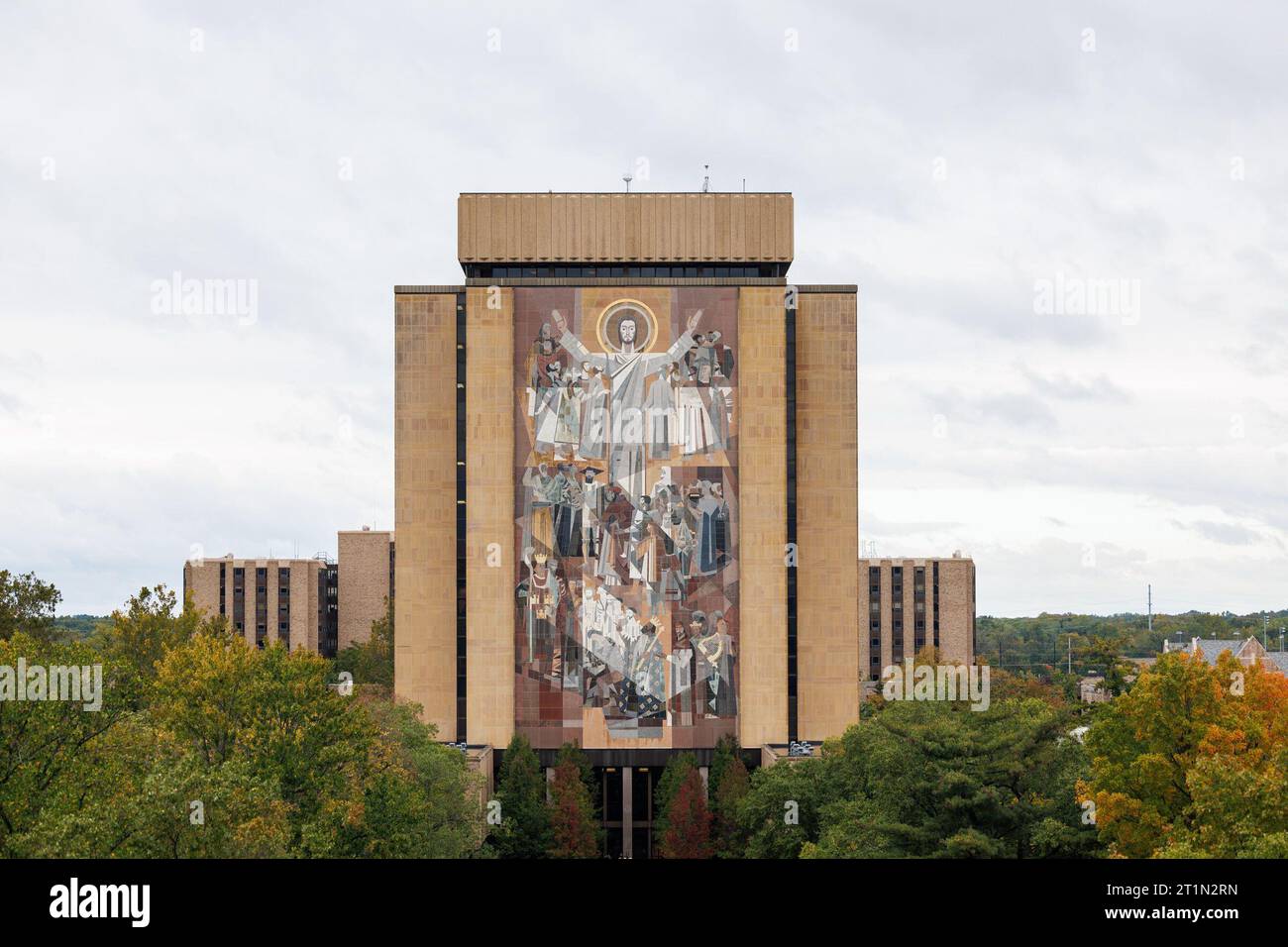 USA. 14th Oct, 2023. October 14, 2023: A general view of the Hesburgh ...