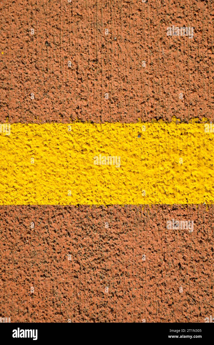 Clean asphalt yellow line road texture with background appearance, red ...