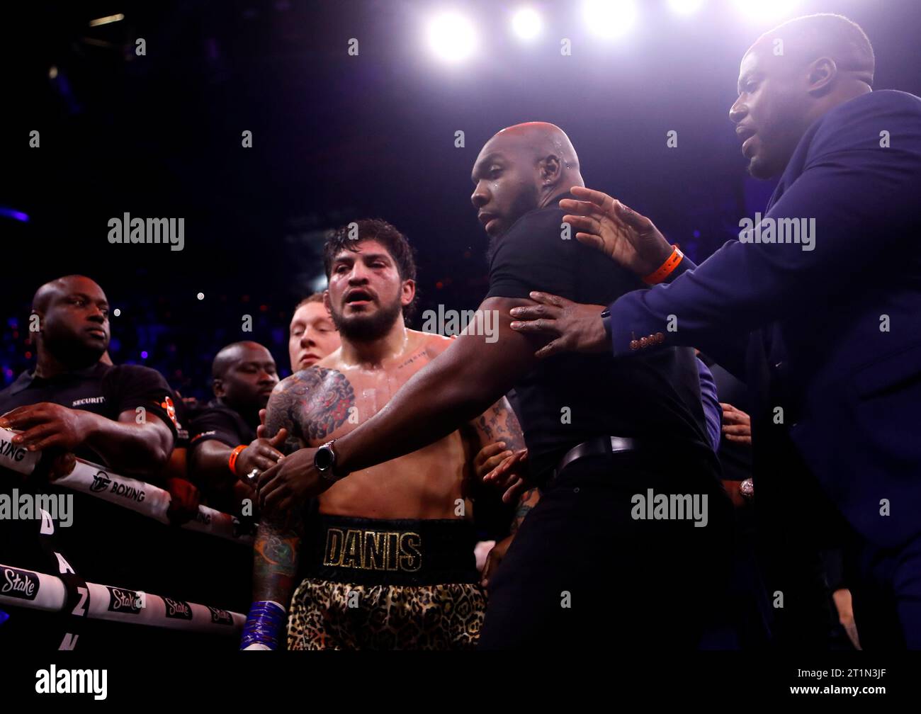 Dillon Danis as security step in during his bout with Logan Paul during ...