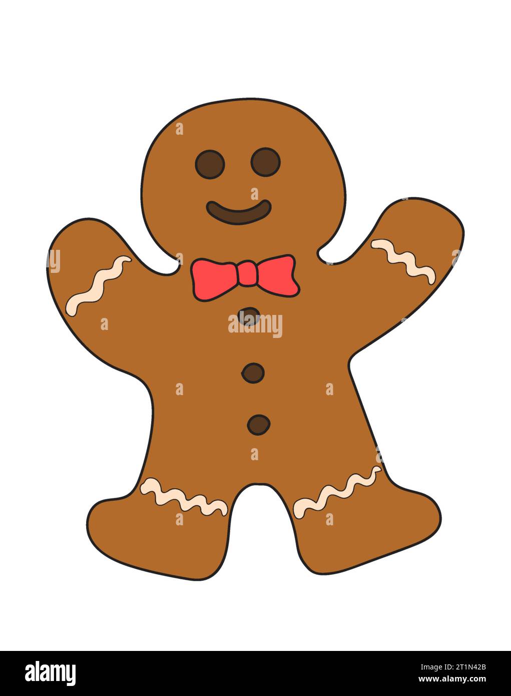 Cute clipart cartoon drawing of Christmas gingerbread man cookies ...