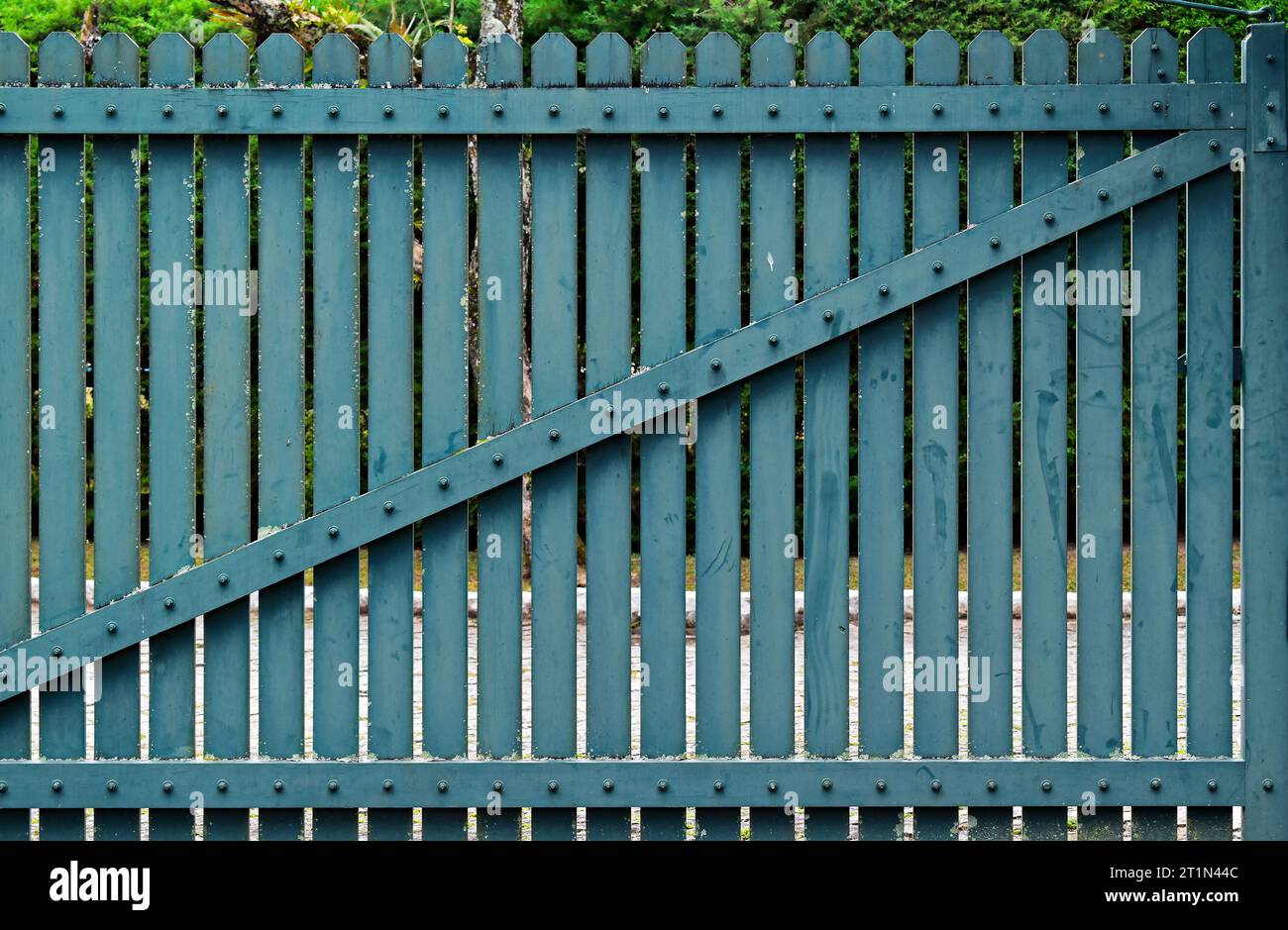 Old wood green gate in Teresopolis, Rio de Janeiro, Brazil Stock Photo ...