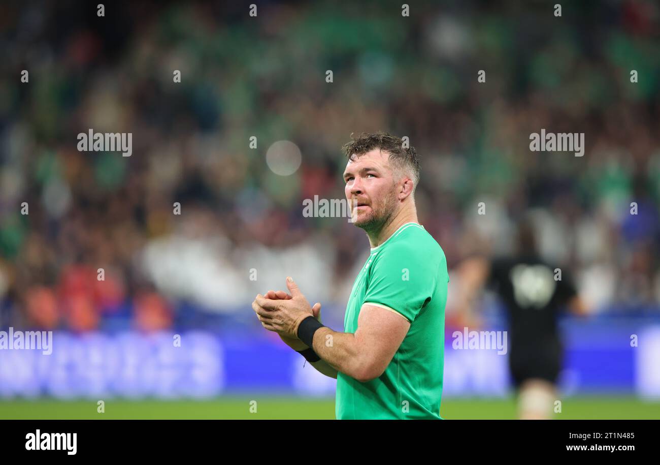 Paris, France. 14th Oct, 2023. Peter O'Mahony of Ireland thanks the ...