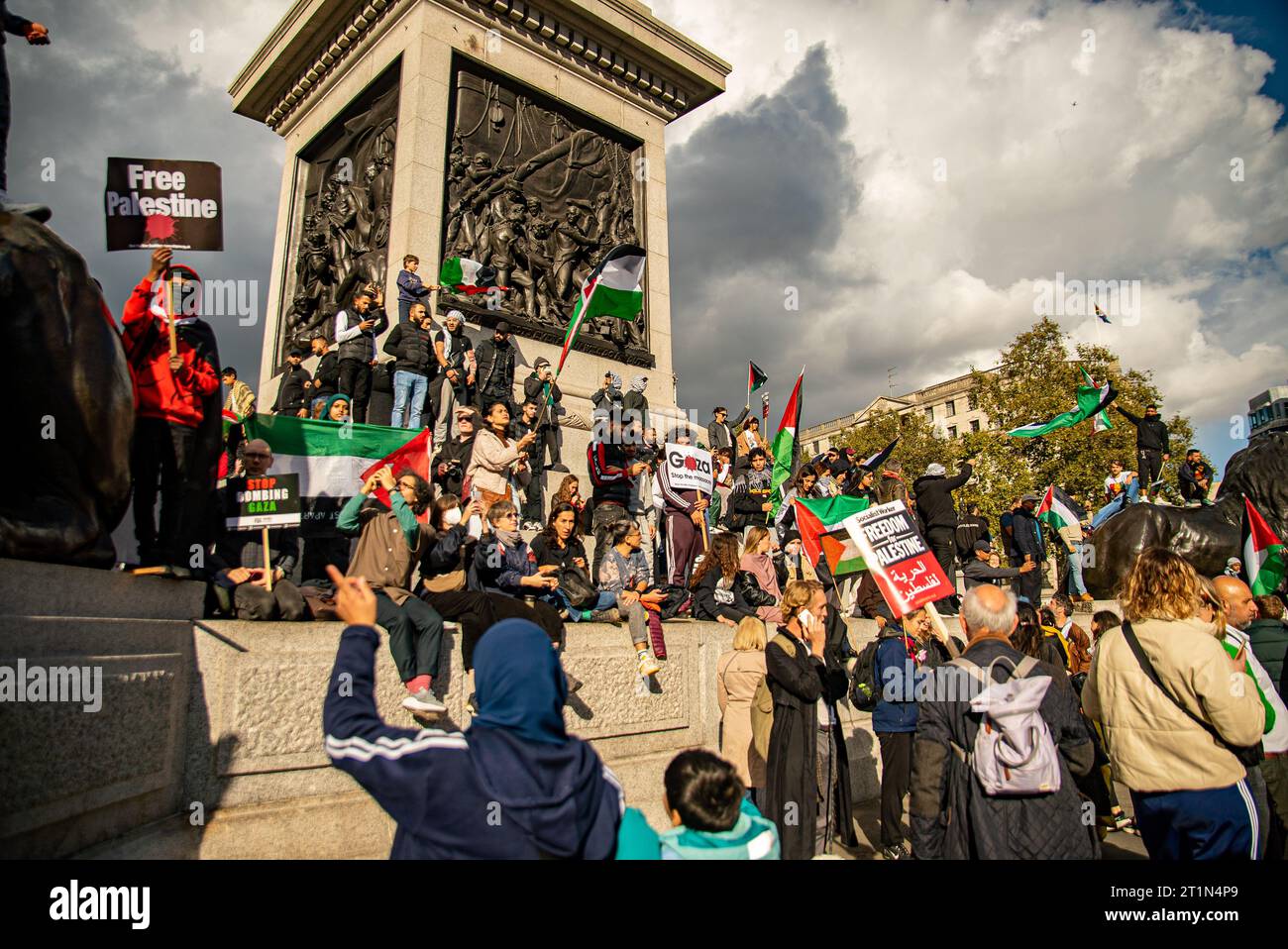 London, United Kingdom - October 14th 2023: Pro-Palestine march in ...