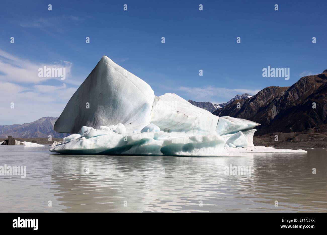 This iceberg is located in Tasman Lake at the terminal of the massive ...